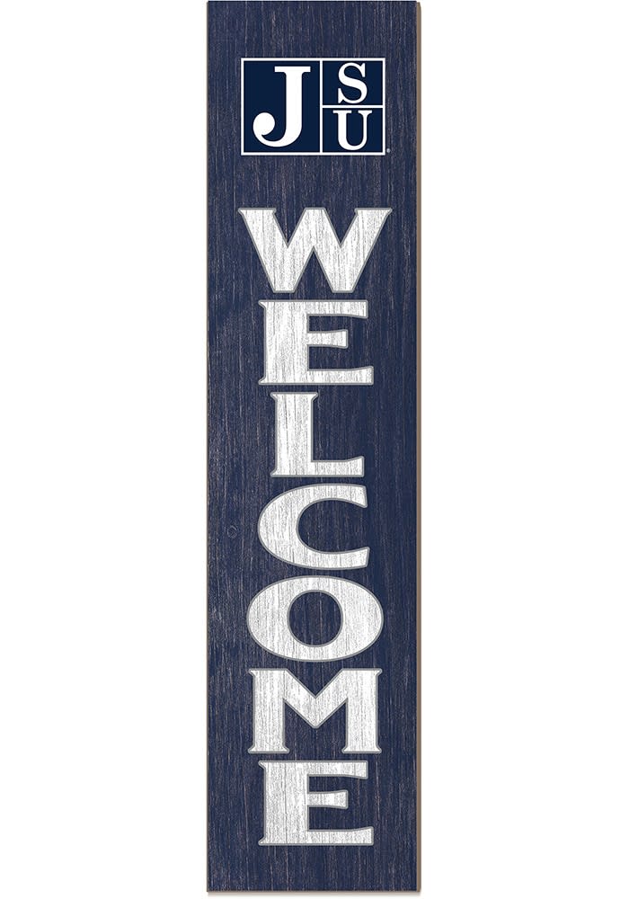Jardine Jackson State Tigers BLUE 11x46 Welcome Leaning Sign - 156711453