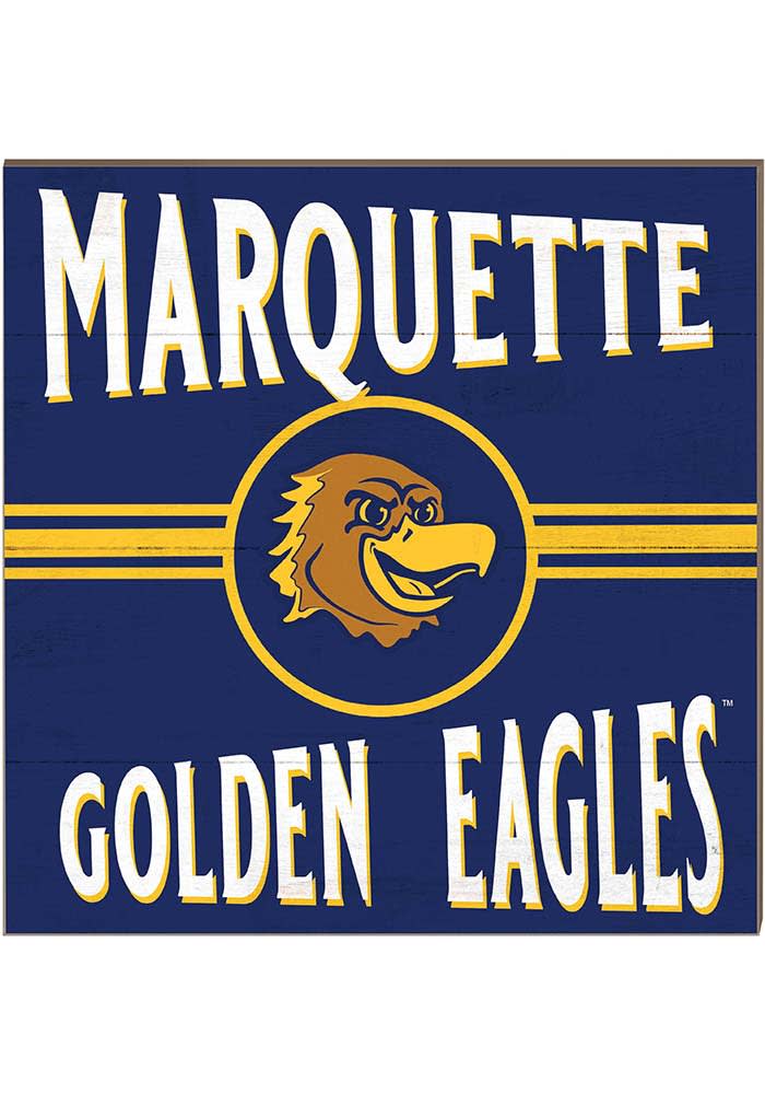 KH Sports Fan Marquette Golden Eagles BLUE 10x10 Retro Sign - 156711870