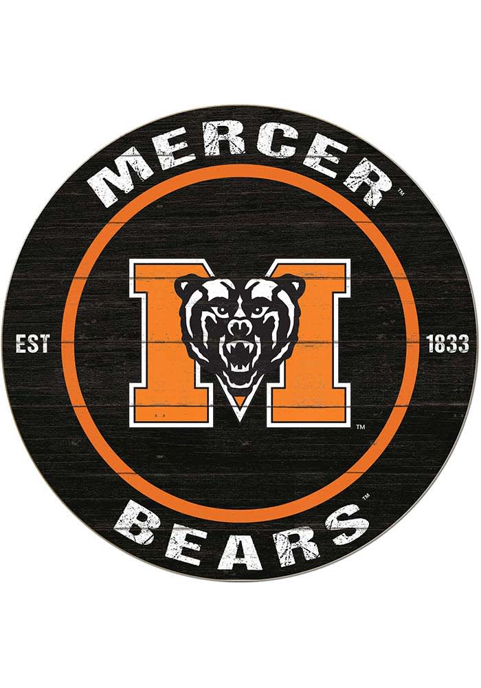 Jardine Mercer Bears ORANGE 20x20 Colored Circle Sign - 156711955
