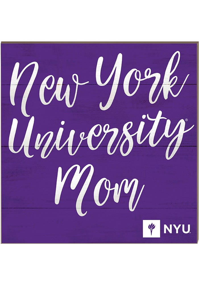 KH Sports Fan NYU Violets PURPLE 10in x 10in Mom Sign - 156712711