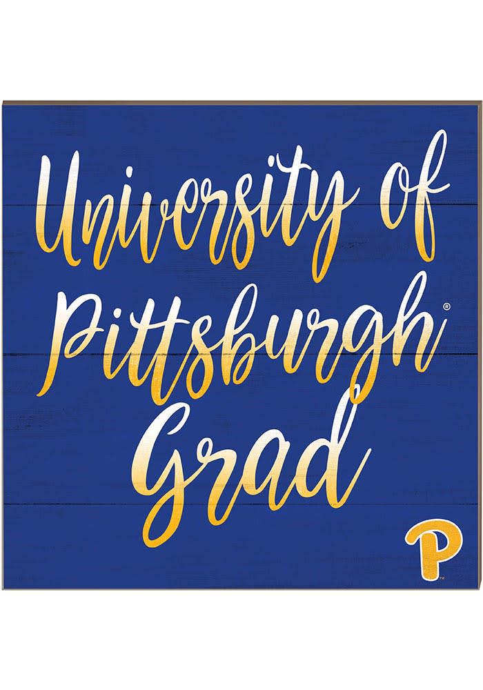 Pitt Panthers GOLD 10in x 10in Grad Sign - 156712984