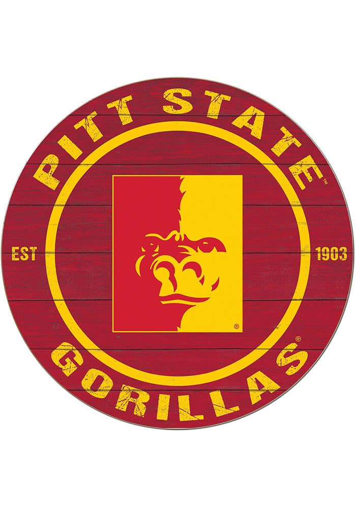 Jardine Pitt State Gorillas CRIMSON 20x20 Colored Circle Sign - 156712995