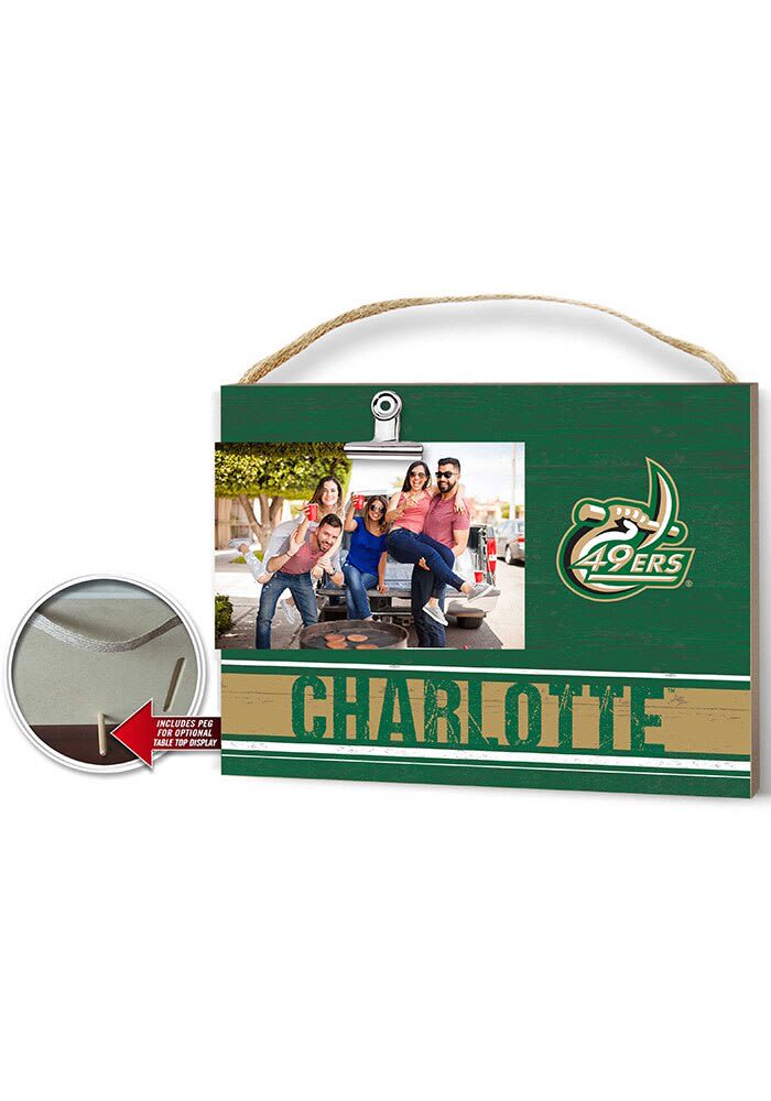 UNCC 49ers GREEN Clip It Colored Logo Photo Picture Frame - 15671300