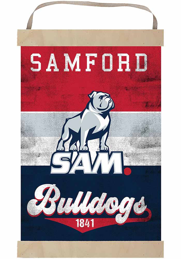 Jardine Samford University Bulldogs Red Reversible Retro Banner Sign ...