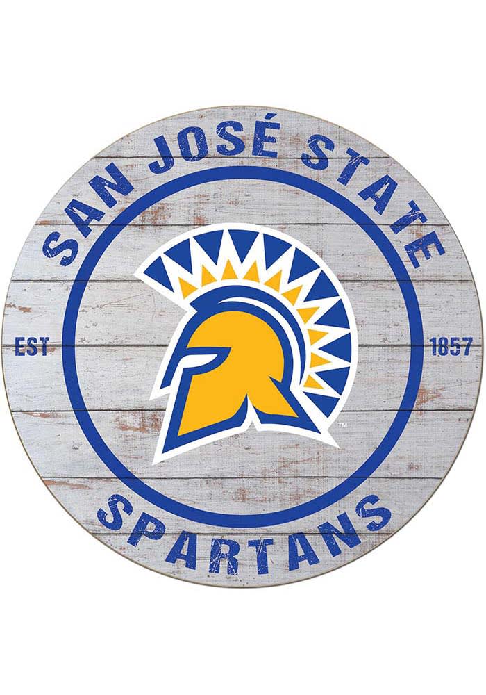 Jardine San Jose State Spartans GRAY 20x20 Weathered Circle Sign ...