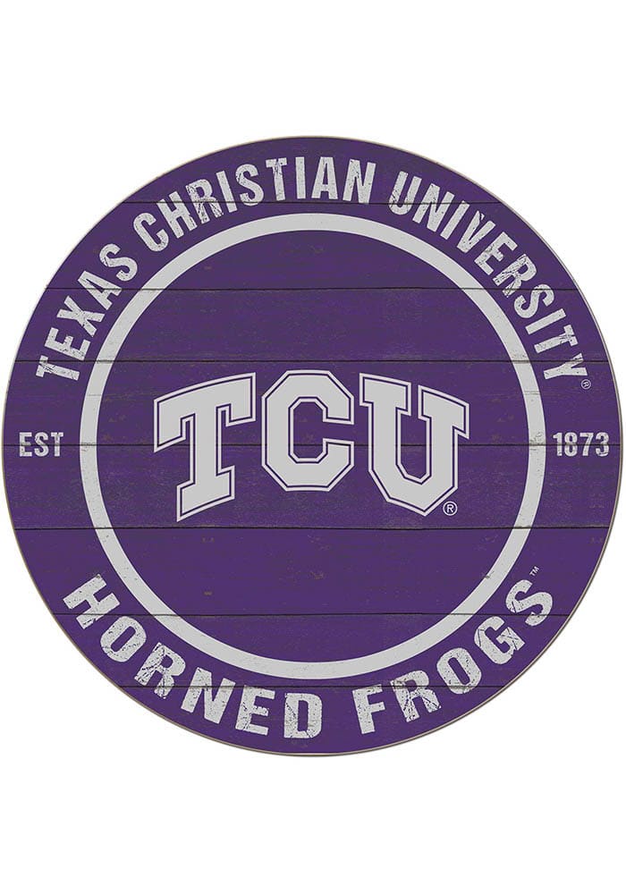 KH Sports Fan TCU Horned Frogs PURPLE 20x20 Colored Circle Sign - 156713646