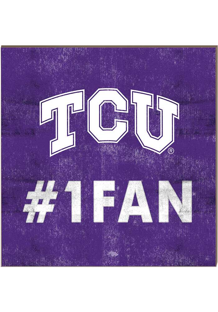 KH Sports Fan TCU Horned Frogs PURPLE 10x10 #1 Fan Sign - 156713651