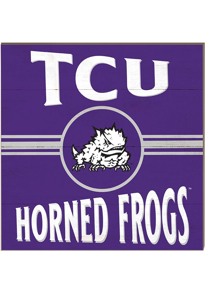 Jardine TCU Horned Frogs PURPLE 10x10 Retro Sign - 156713656