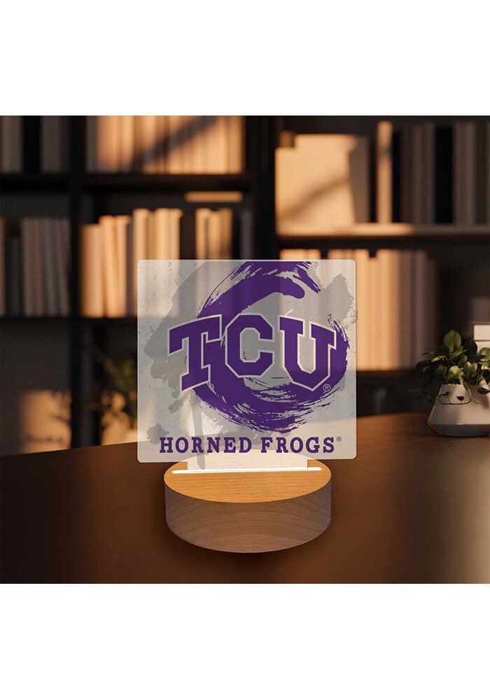 TCU Horned Frogs Jardine PURPLE Paint Splash Light Desk Accessory ...