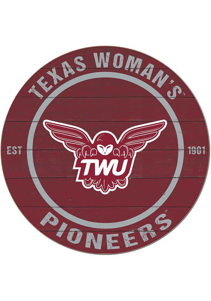 KH Sports Fan Texas Womans University MAROON 20x20 Colored Circle Sign ...