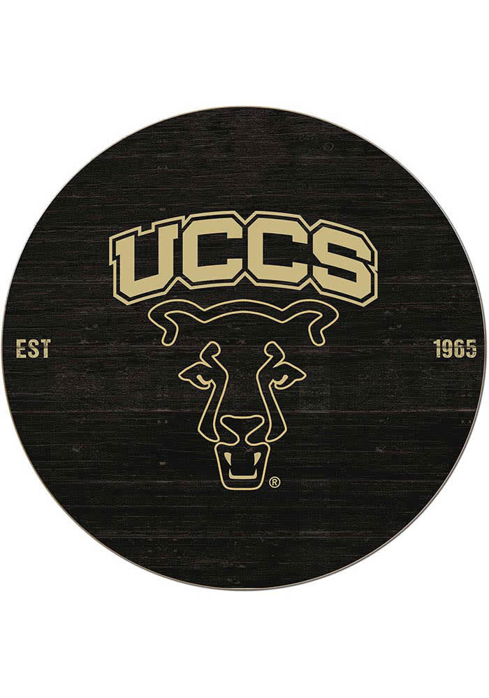 KH Sports Fan UCCS Mountain Lions BLACK 20x20 Colored Circle Sign ...