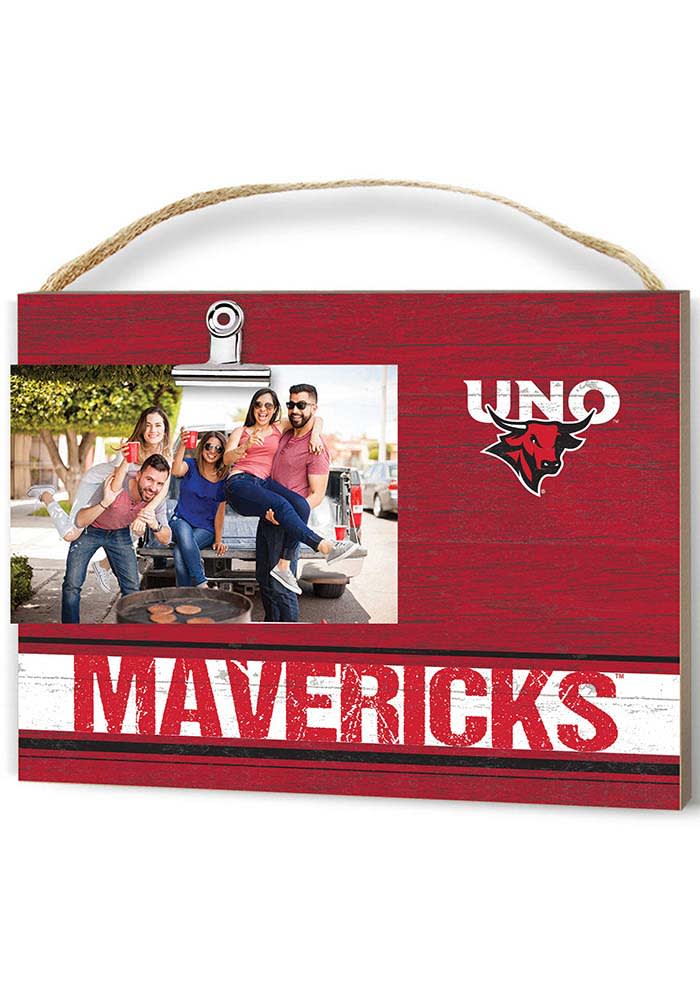 UNO Mavericks Red Clip It Colored Logo Photo Picture Frame - 156714209