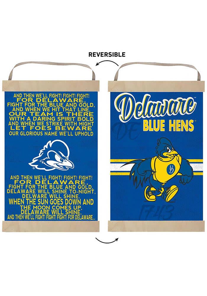 Jardine Delaware Fightin' Blue Hens BLUE Fight Song Reversible Banner ...