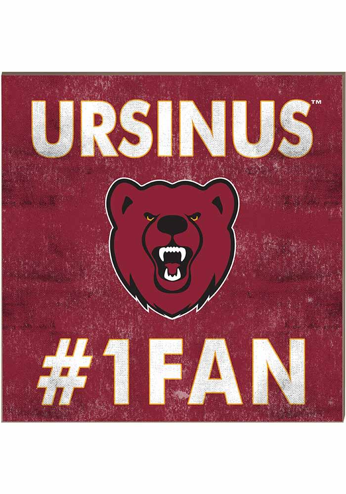 KH Sports Fan Ursinus Bears Red 10x10 #1 Fan Sign - 156714282