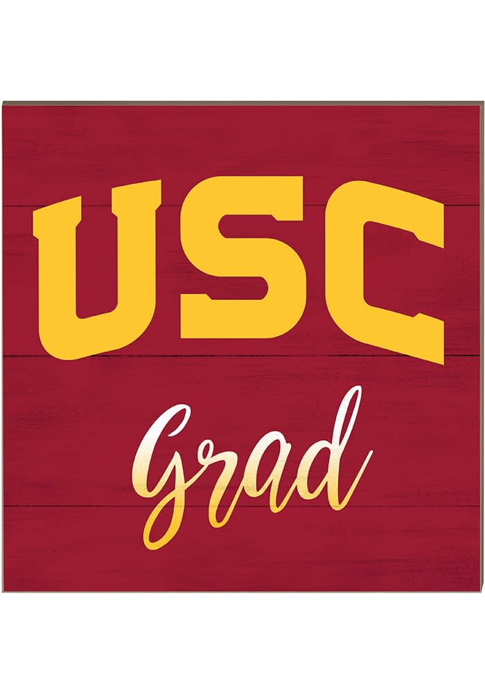 USC Trojans CARDINAL 10in x 10in Grad Sign - 156714304