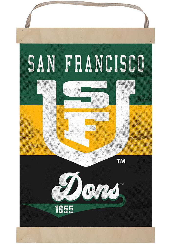 Jardine USF Dons GREEN Reversible Retro Banner Sign - 156714354