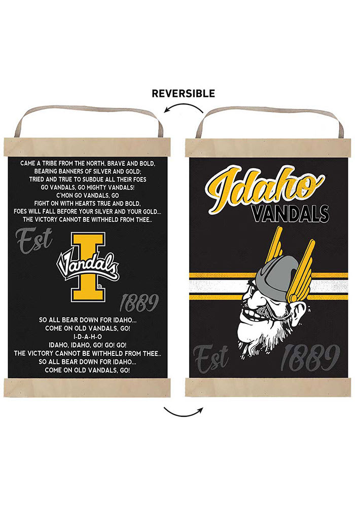 Jardine Idaho Vandals SILVER Fight Song Reversible Banner Sign - 15671443