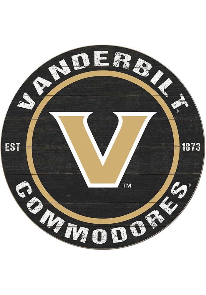 Jardine Vanderbilt Commodores BLACK 20x20 Colored Circle Sign - 156714439