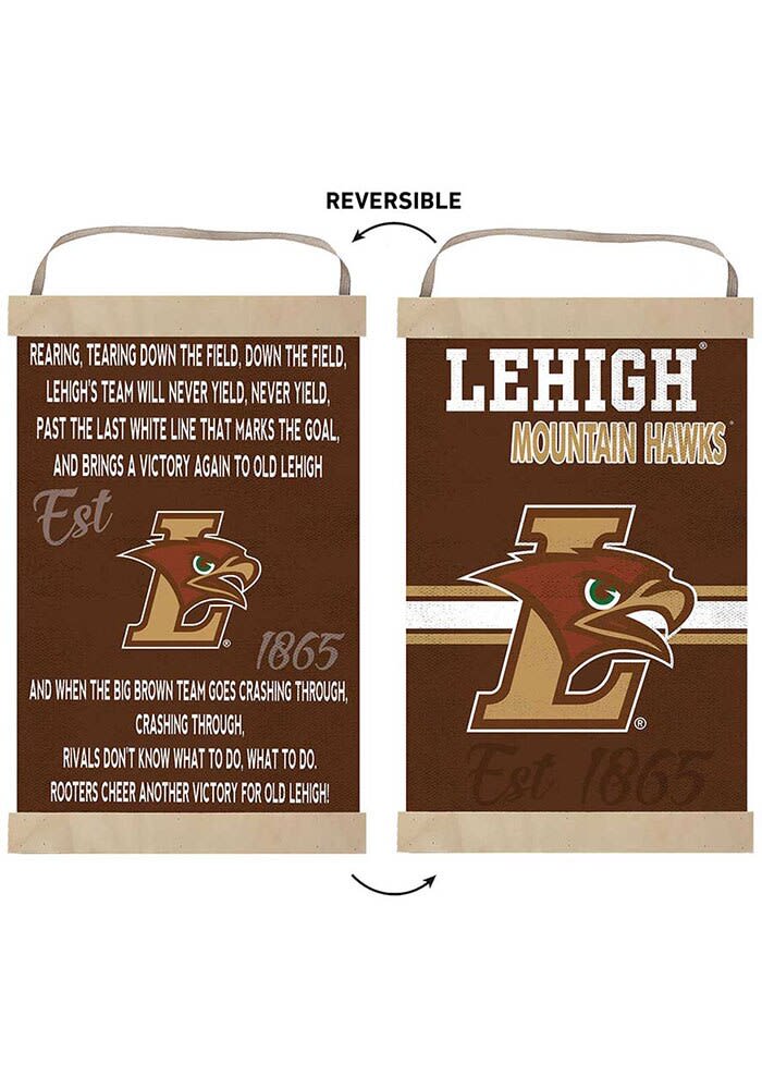 KH Sports Fan Lehigh University Brown Fight Song Reversible Banner Sign ...