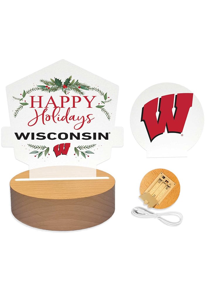 Wisconsin Badgers Jardine CARDINAL Holiday Light Set Desk Accessory ...