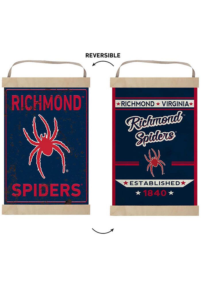 Jardine Richmond Spiders RED Faux Rusted Reversible Banner Sign - 15671662