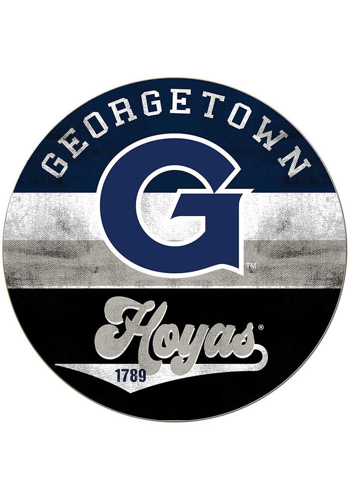 Jardine Georgetown Hoyas BLUE 20x20 Retro Multi Color Circle Sign ...