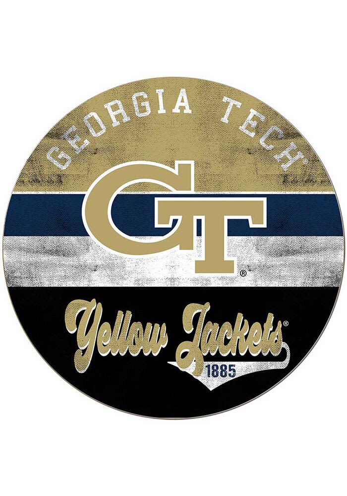 Jardine Associates GA Tech Yellow Jackets 20x20 Retro Multi Color ...