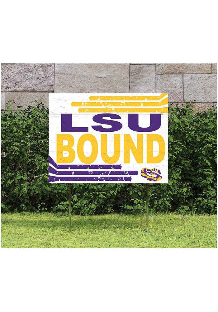 LSU Tigers PURPLE 18" x 24" Retro School Bound Yard Sign - 15673086