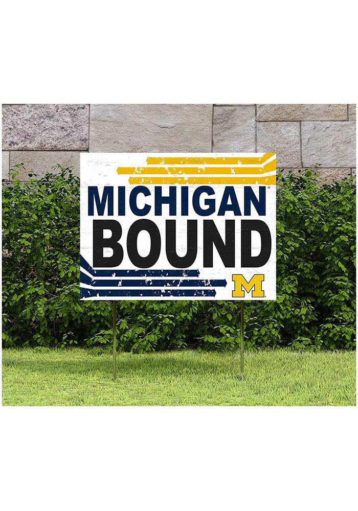 Michigan Wolverines BLUE 18" x 24" Retro School Bound Yard Sign - 15673089