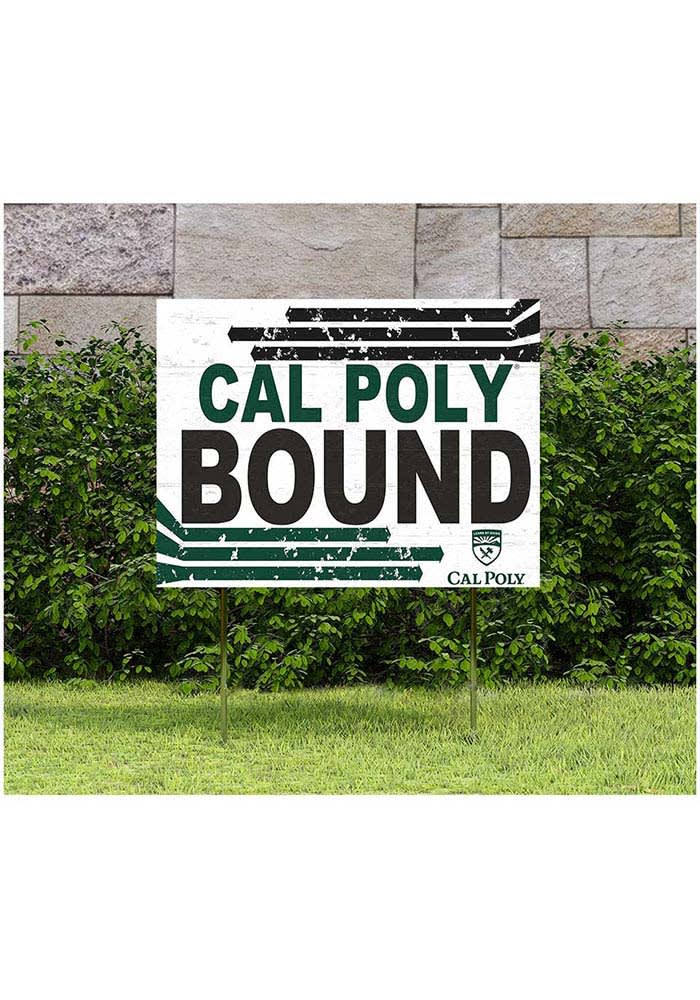 Cal Poly Mustangs GREEN 18" x 24" Retro School Bound Yard Sign - 15673123