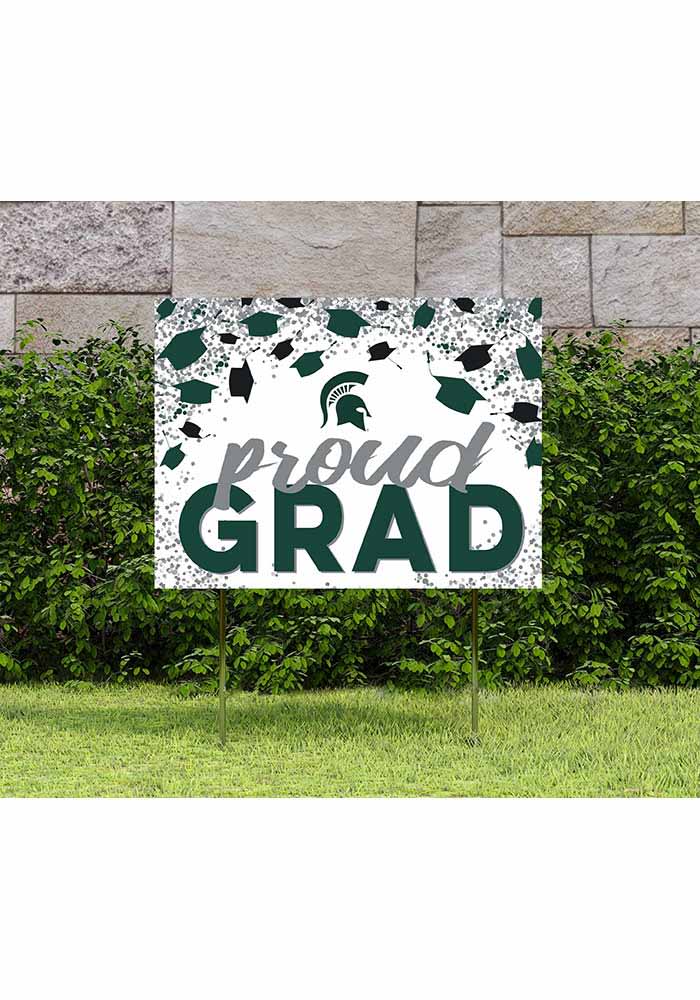 Michigan State Spartans GREEN 18x24 Proud Grad Confetti Yard Sign ...