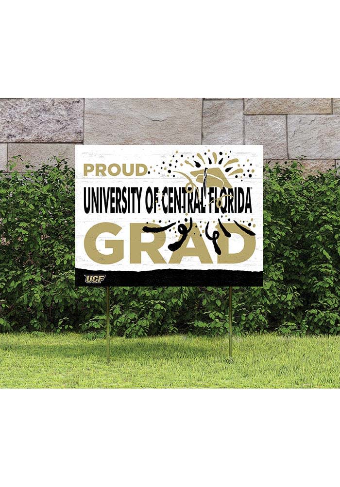 UCF Knights BLACK 18x24 Proud Grad Team Logo Yard Sign - 15673246