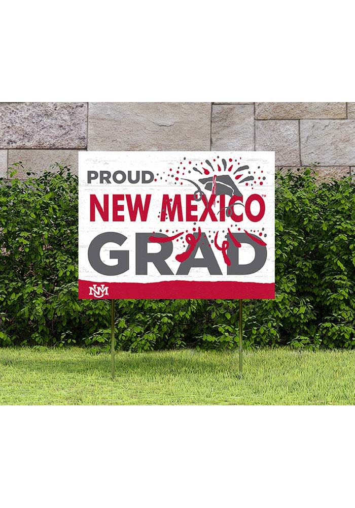 New Mexico Lobos Red 18x24 Proud Grad Team Logo Yard Sign - 15673314