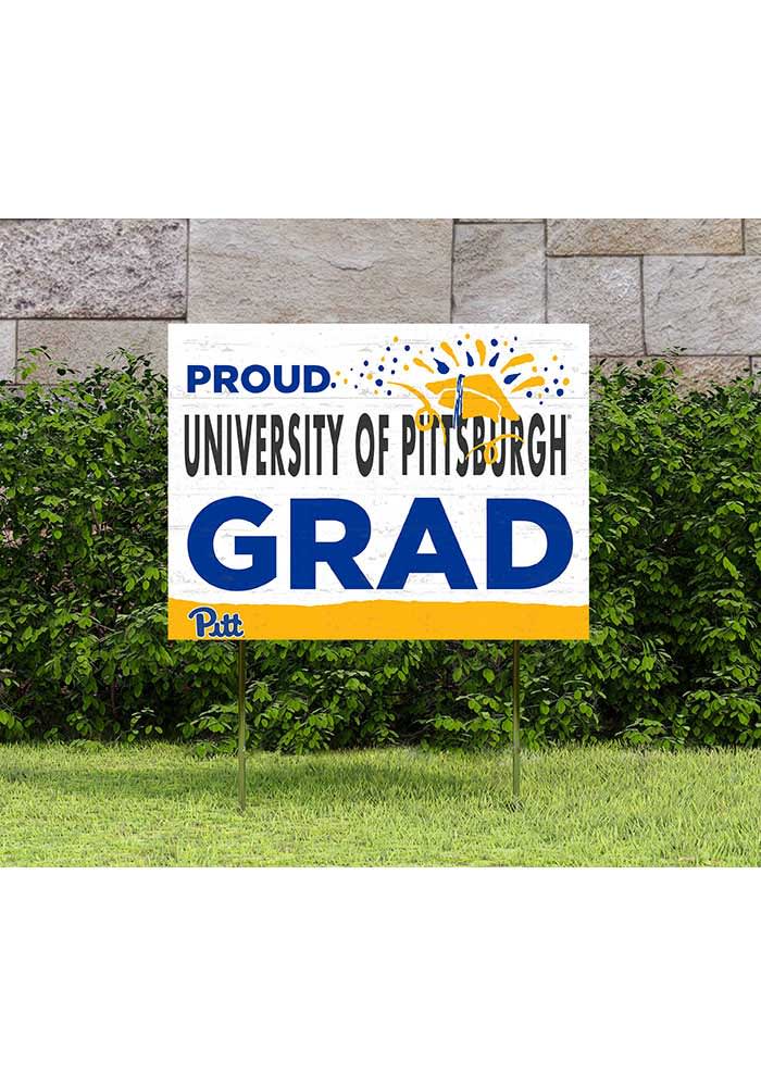 Pitt Panthers GOLD 18x24 Proud Grad Team Logo Yard Sign - 15673332