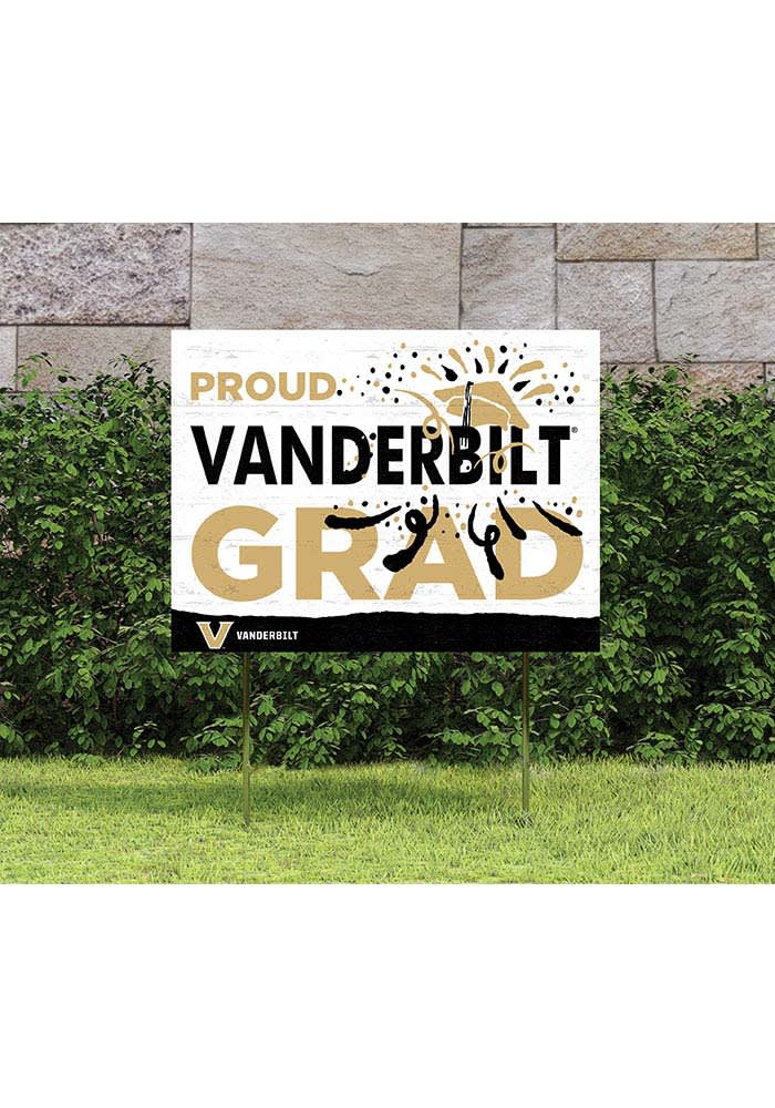 Vanderbilt Commodores BLACK 18x24 Proud Grad Team Logo Yard Sign - 15673355
