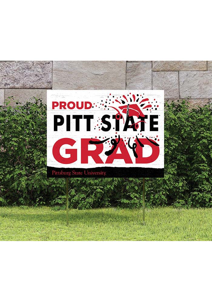 Pitt State Gorillas Red 18x24 Proud Grad Team Logo Yard Sign - 15673384