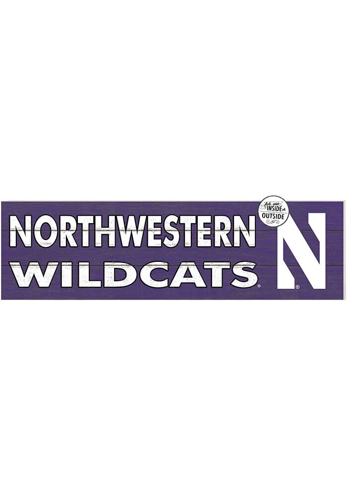 Northwestern Wildcats PURPLE 35x10 Indoor Outdoor Colored Logo Sign ...