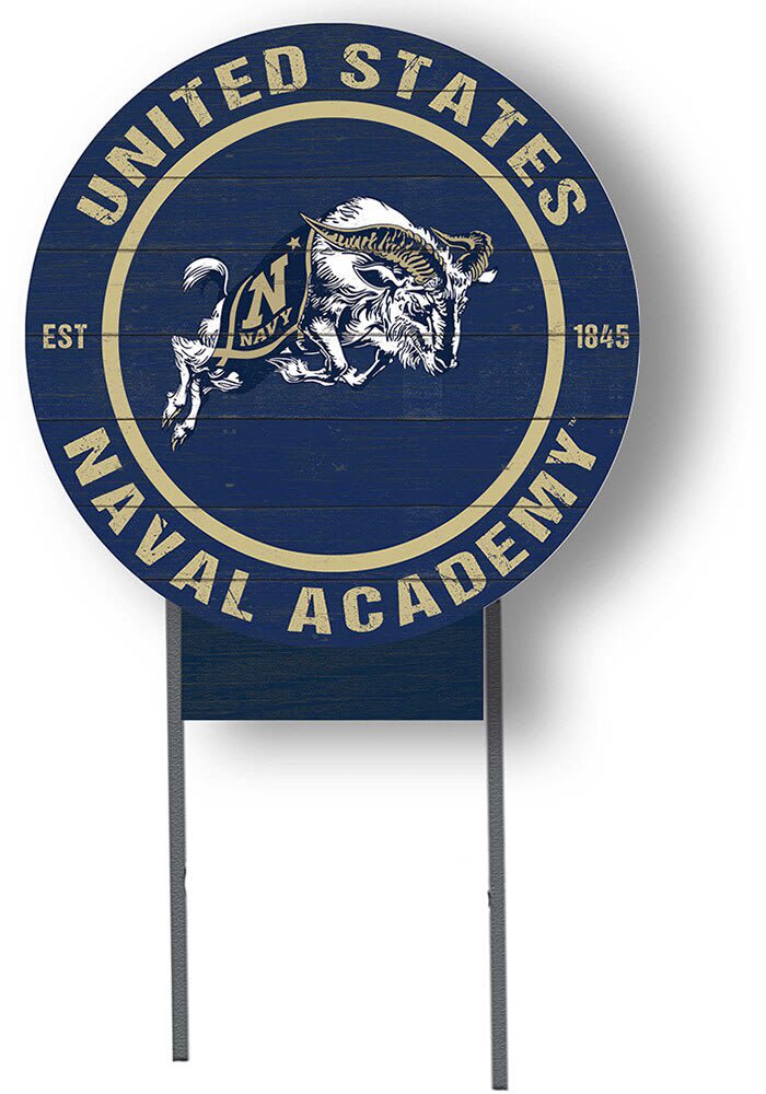 Navy Midshipmen NAVY 20x20 Color Logo Circle Yard Sign - 15673678