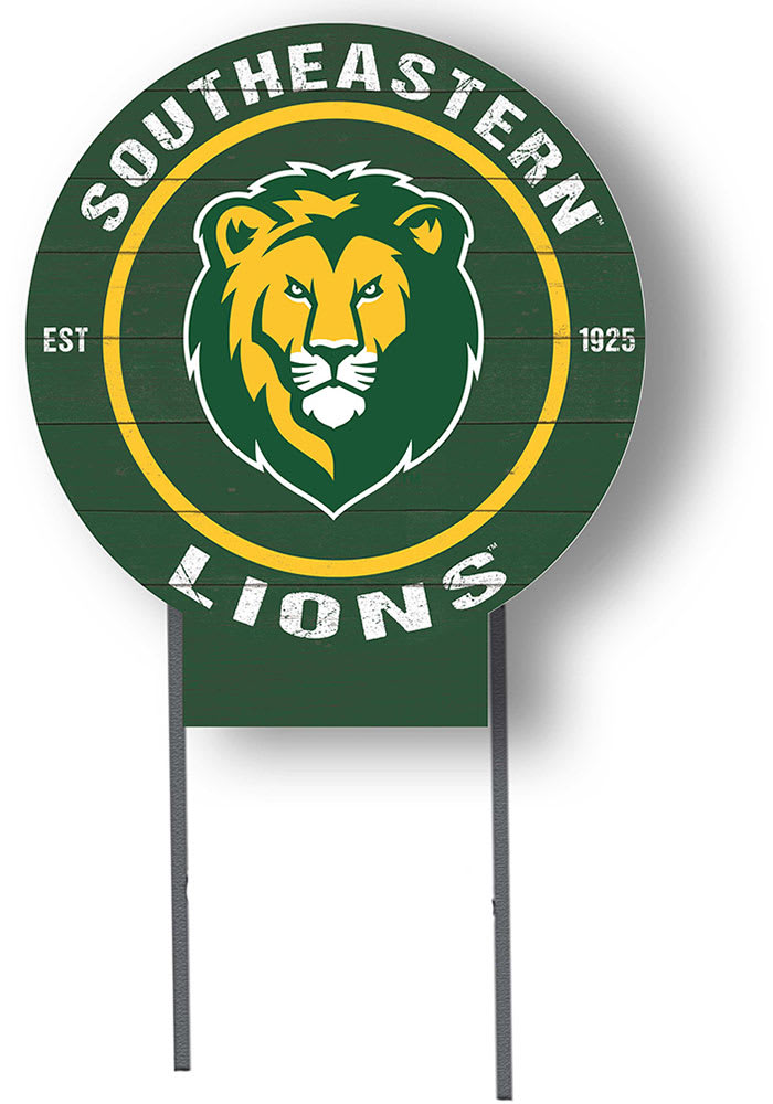 Southeastern Louisiana Lions GREEN 20x20 Color Logo Circle Yard Sign ...