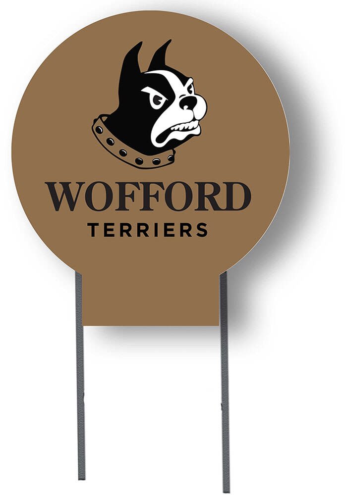 Wofford Terriers GOLD 20x20 Color Logo Circle Yard Sign - 15673695