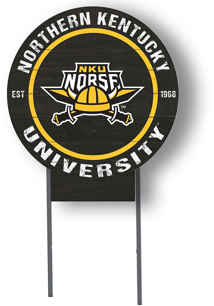 Northern Kentucky Norse GOLD 20x20 Color Logo Circle Yard Sign - 15673705