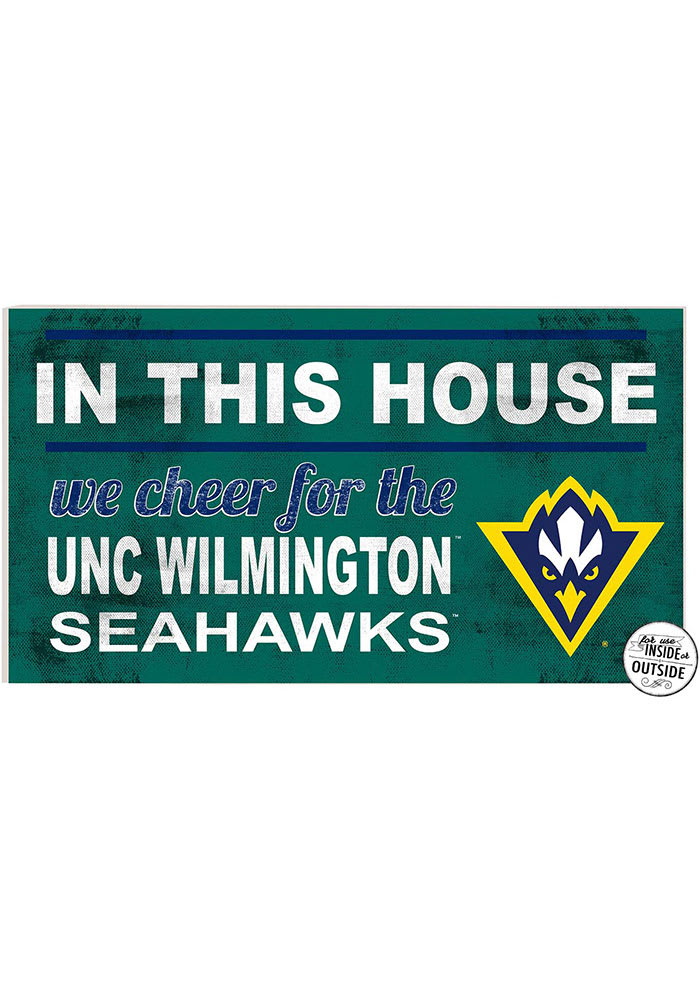 Jardine UNCW Seahawks BLUE 20x11 Indoor Outdoor In This House Sign ...