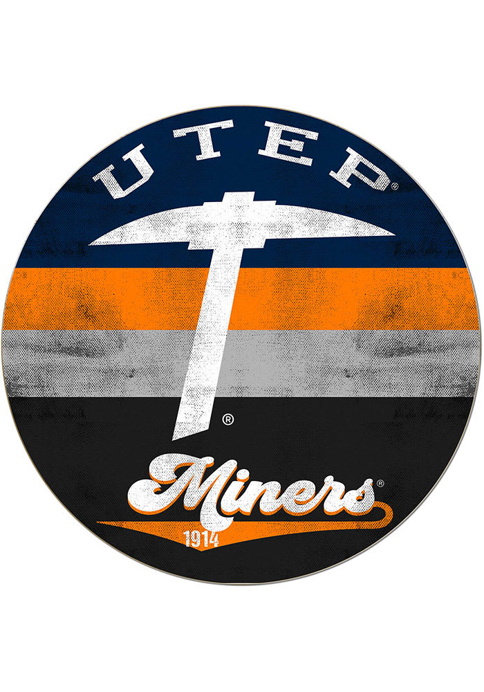 Jardine Associates UTEP Miners 20x20 Retro Multi Color Circle Sign