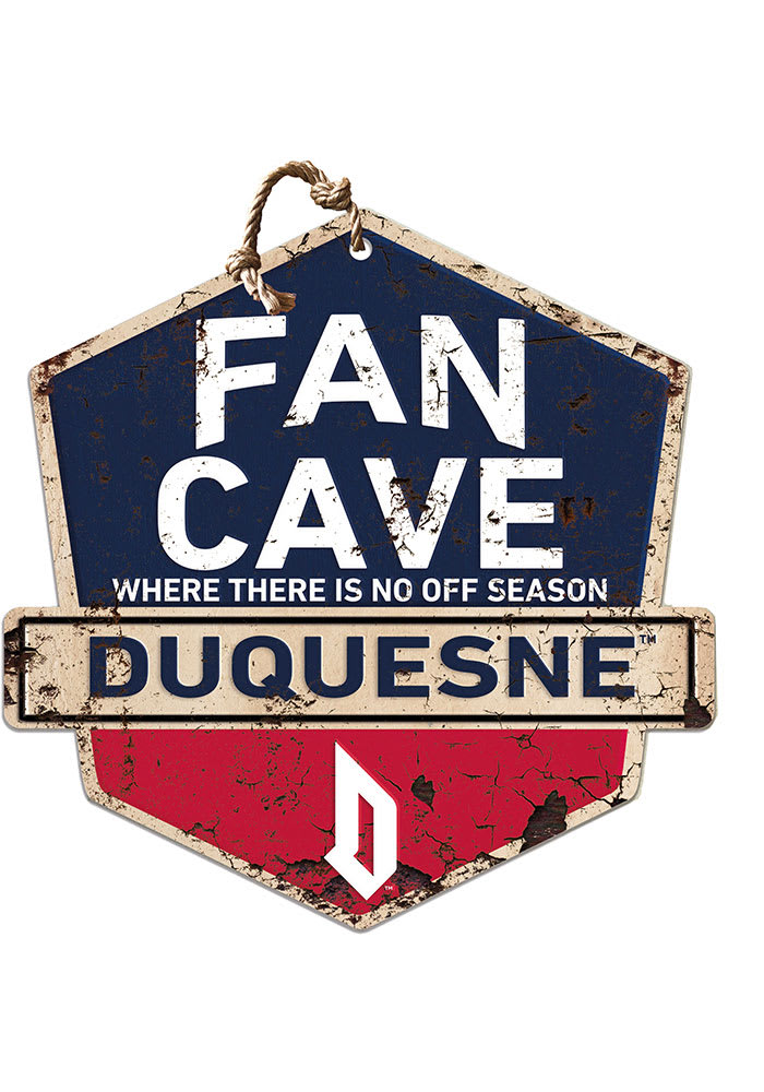 Jardine Duquesne Dukes Red Fan Cave Rustic Badge Sign - 15674320