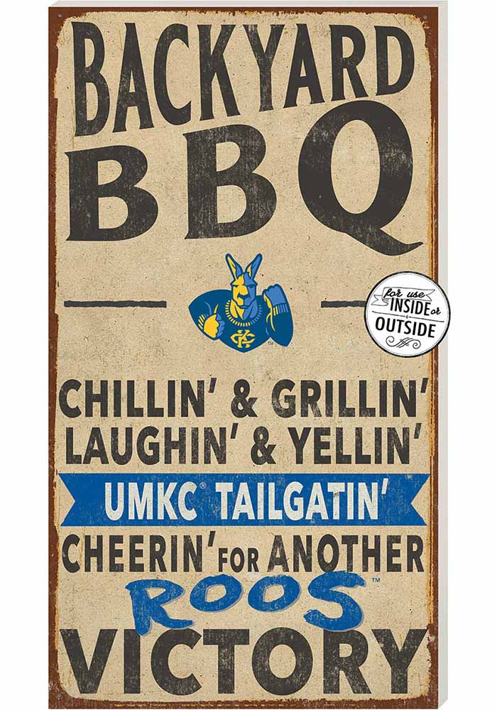 Jardine UMKC Roos BLUE 11x20 Indoor Outdoor BBQ Sign - 15674832