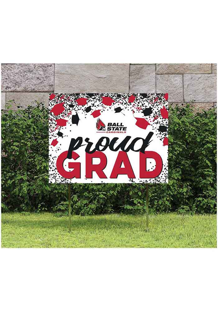 Ball State Cardinals CARDINAL 18x24 Proud Grad Confetti Yard Sign ...
