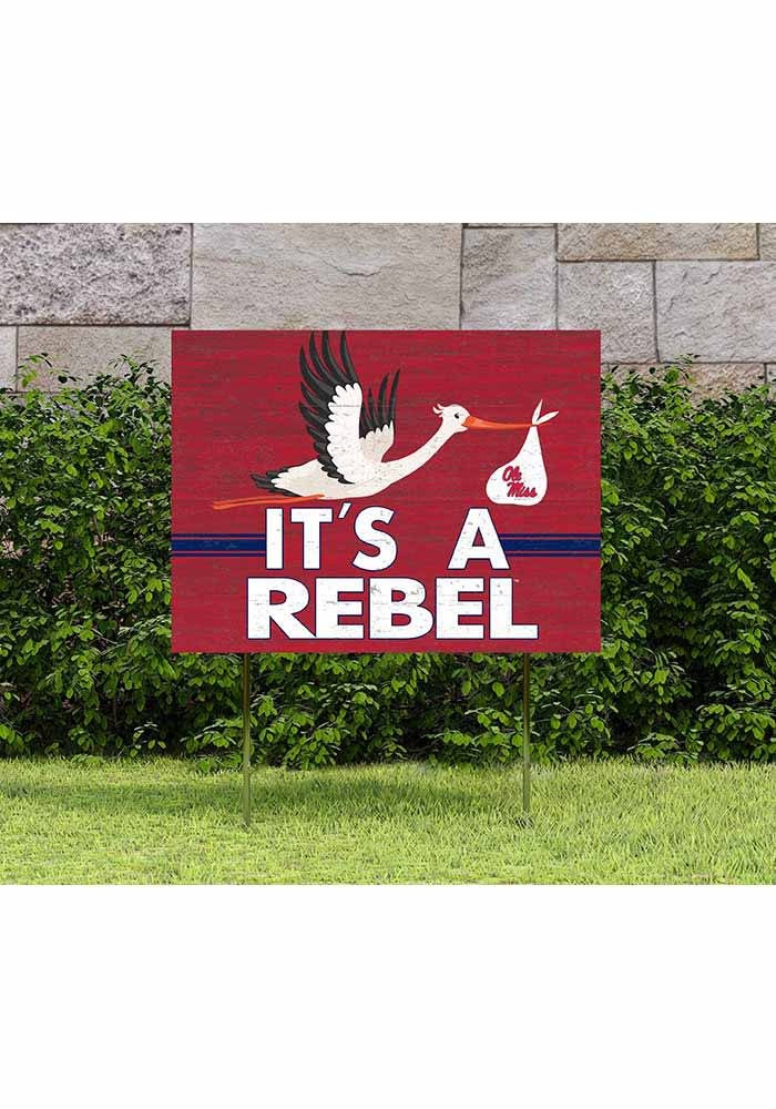 Ole Miss Rebels RED 18x24 Stork Yard Sign - 15676143