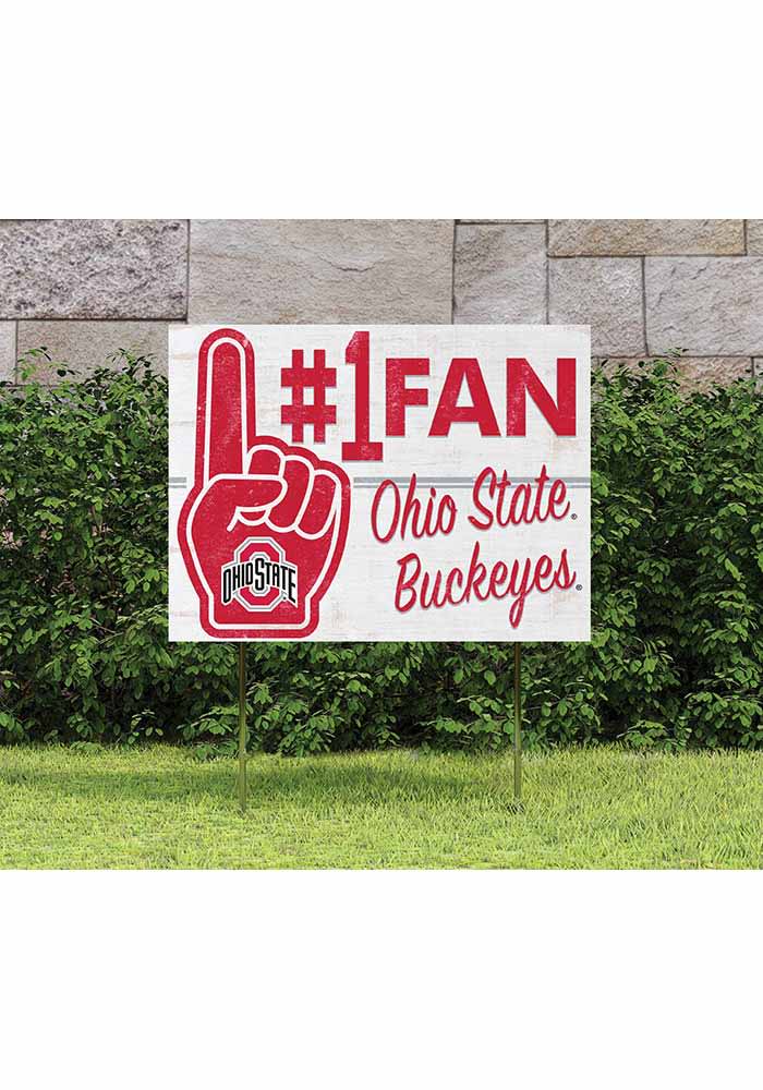 Ohio State Buckeyes Red 18x24 Fan Yard Sign - 15676801