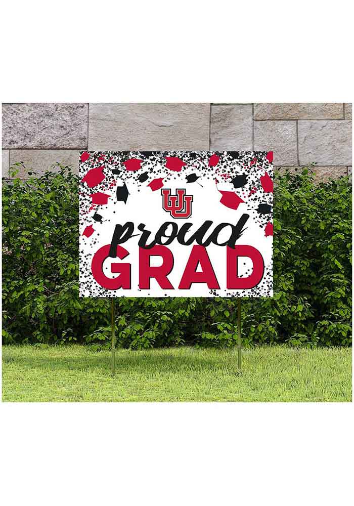 Utah Utes Red 18x24 Proud Grad Confetti Yard Sign - 15677139