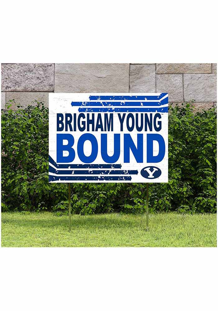 BYU Cougars BLUE 18" x 24" Retro School Bound Yard Sign - 15677389